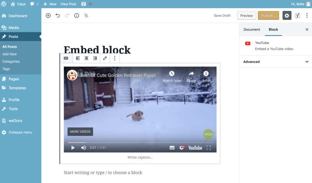 Embed block – Clays